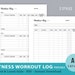 Workout Log, Fitness Log, Exercise Log Printable, A5 Planner Inserts ...