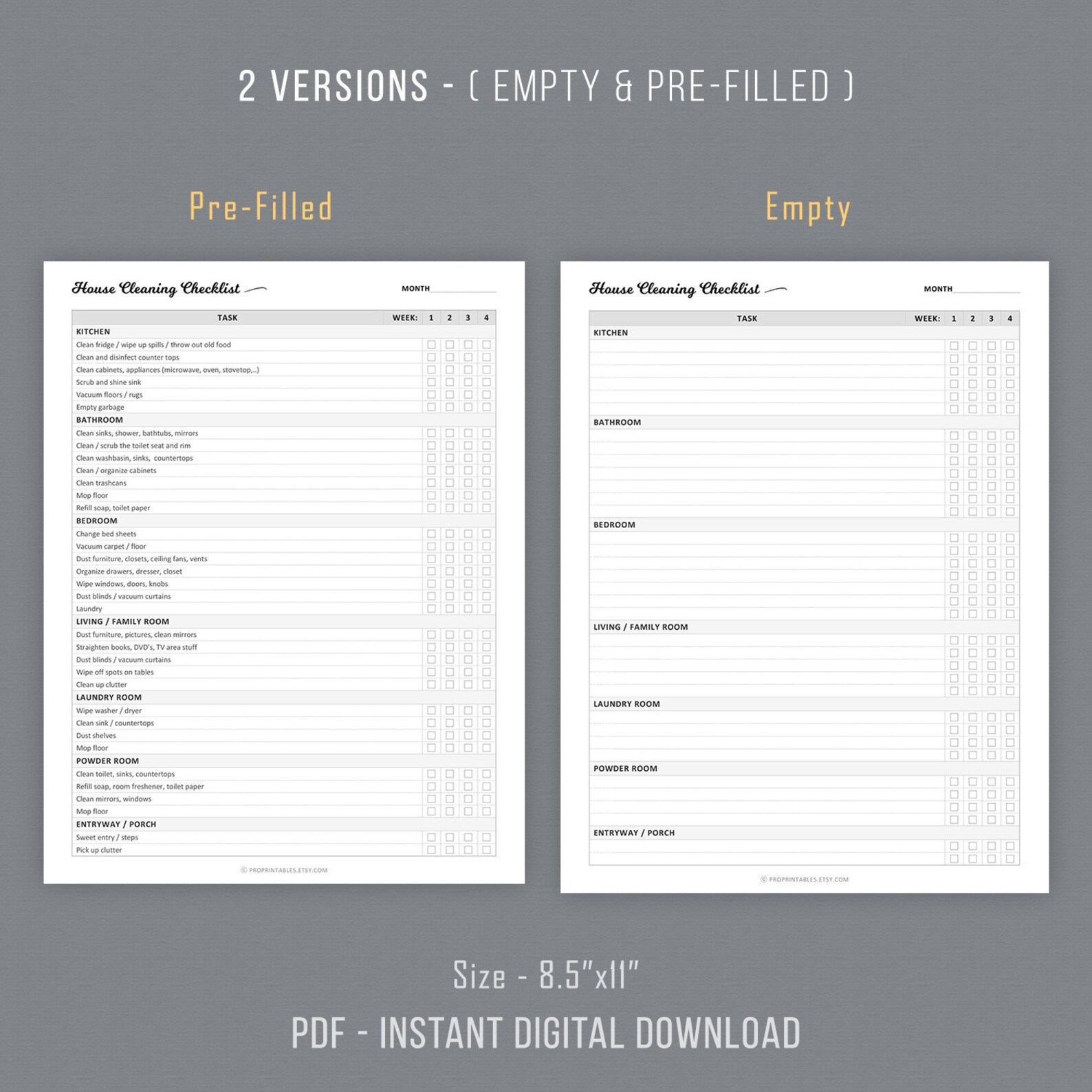 House Cleaning Chores Checklist, Weekly Cleaning, Chore Chart, House ...