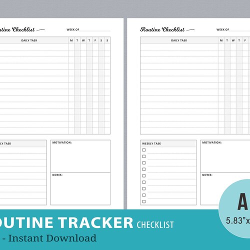Daily Routine Planner Weekly Routine Tracker Morning - Etsy Daily Routine Planner Weekly Routine Tracker Morning - Etsy
