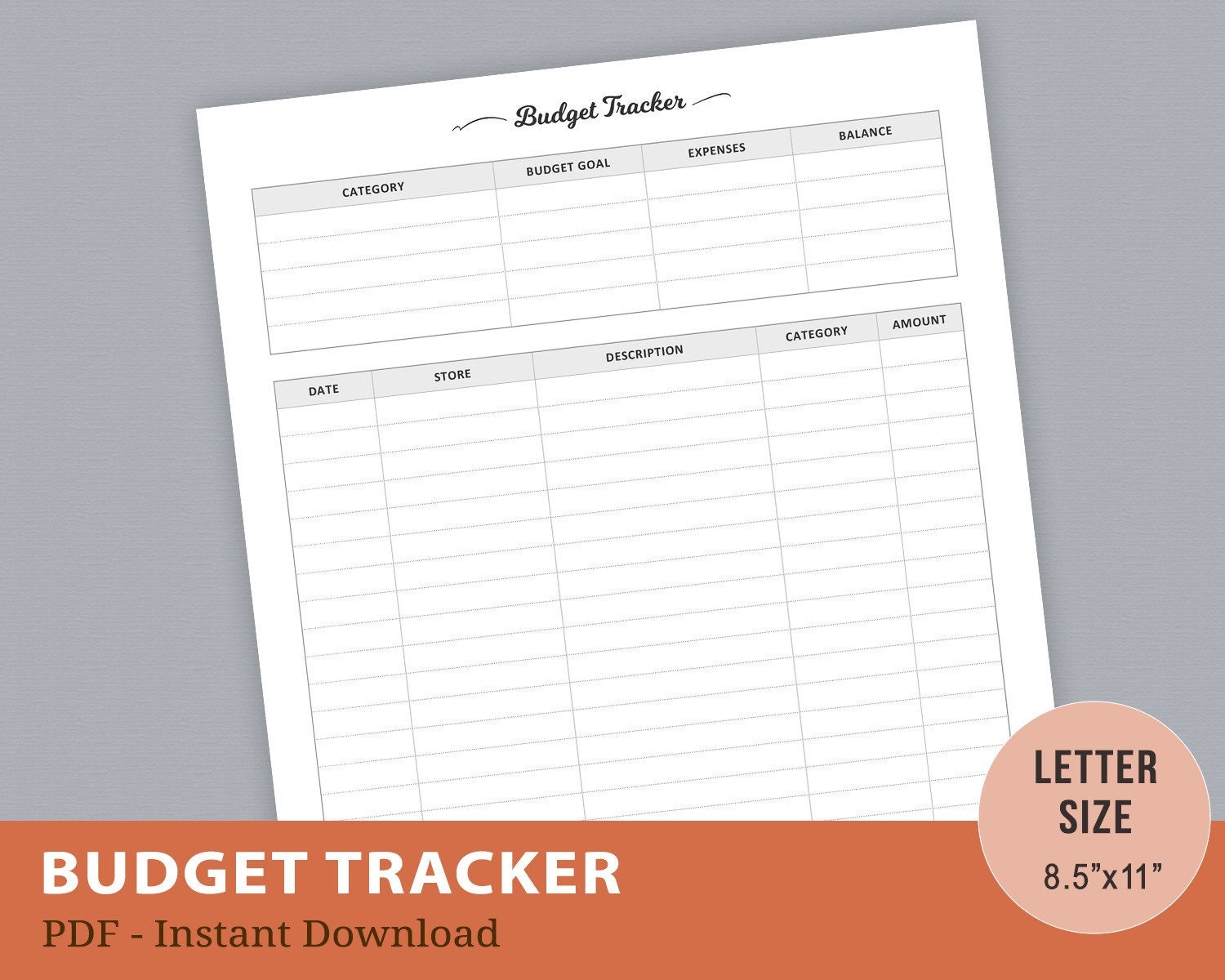 Budget Tracker, Budget Planner Sheet, Finance Planner, Goal Tracker ...