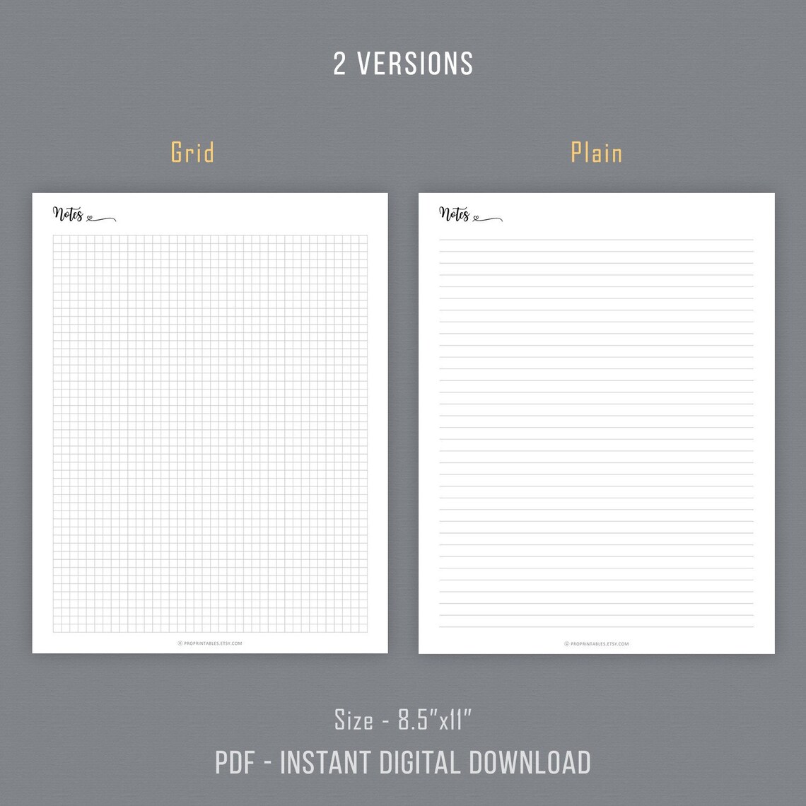 Notes Page, Notes Page, Graph Paper, Grid Notes, Notebook Pages ...