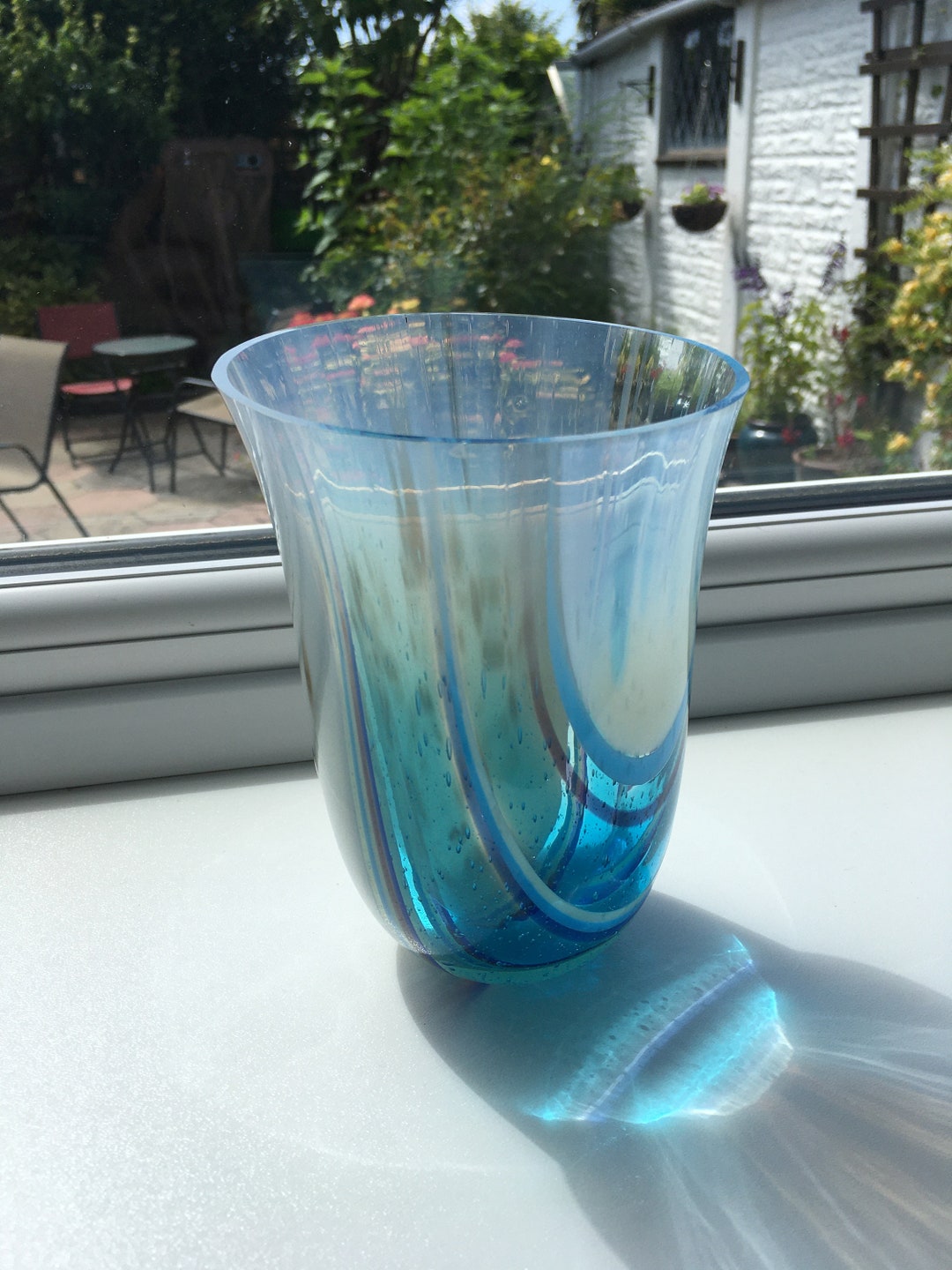 Beach Fused Glass Vase - Etsy