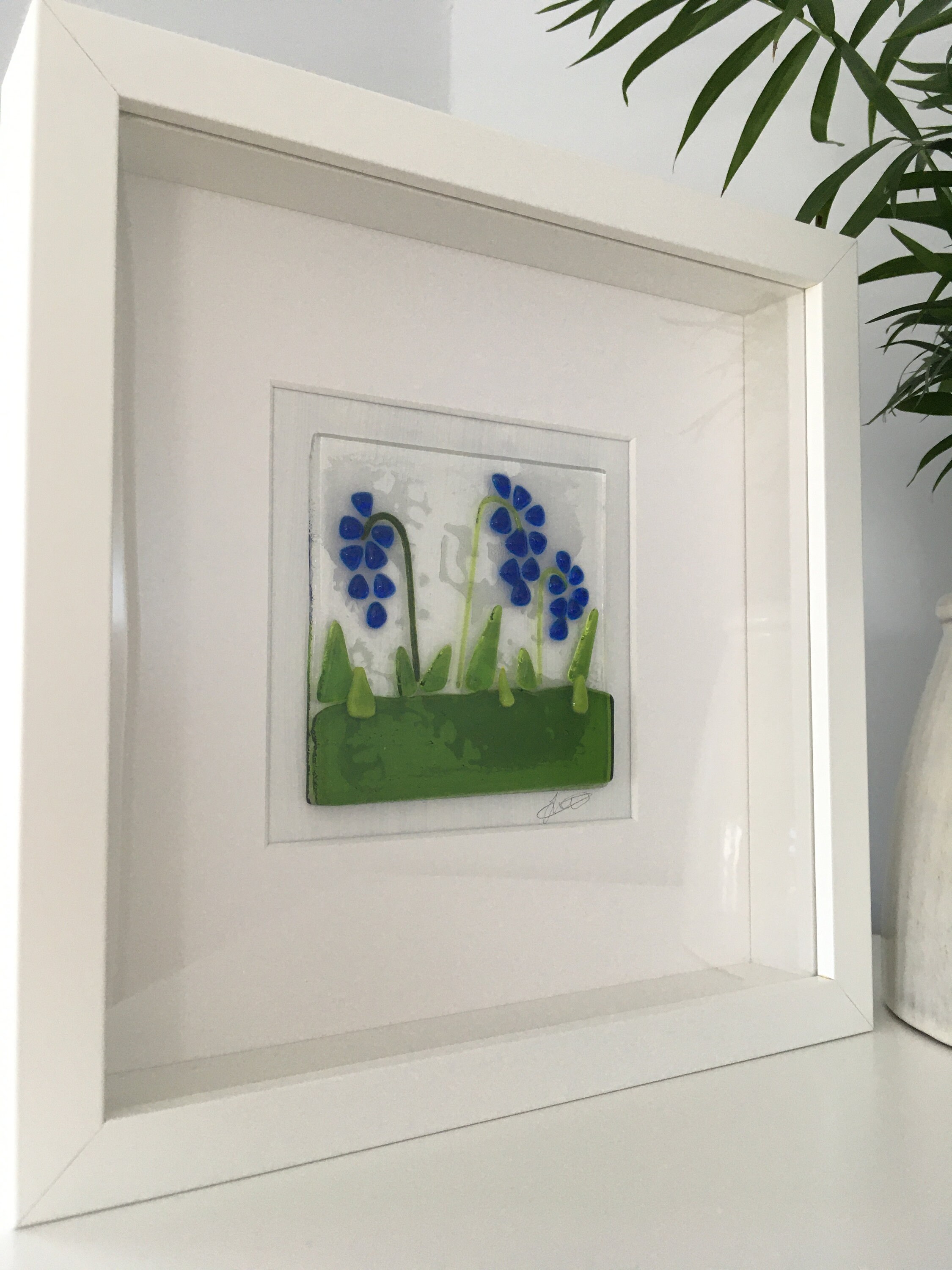 Bluebell Fused Glass Box Frame - Etsy