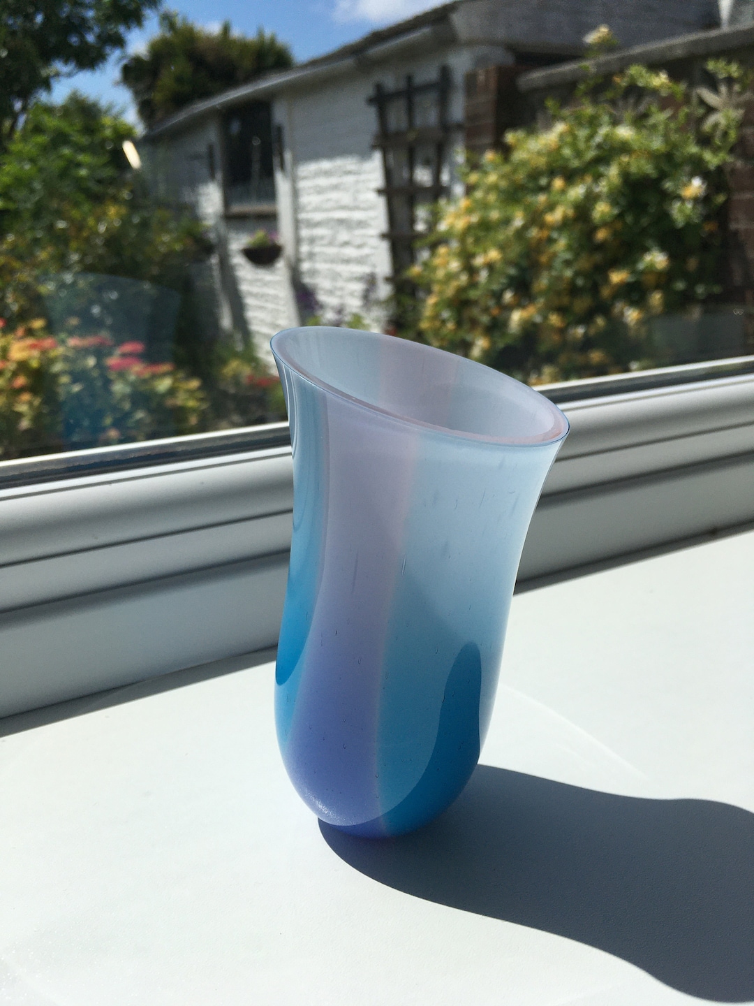 Blue/purple Fused Glass Vase - Etsy