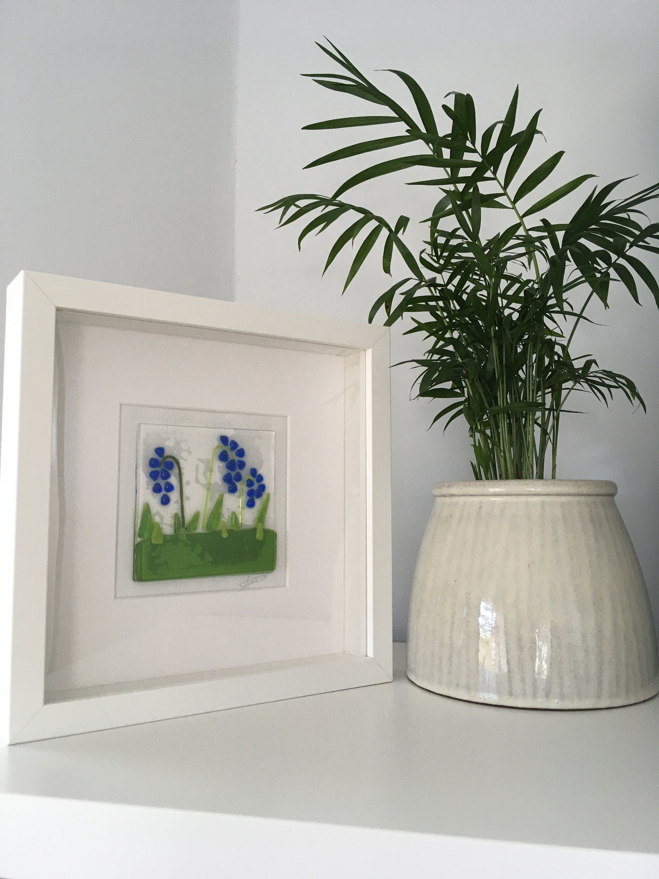 Bluebell Fused Glass Box Frame - Etsy