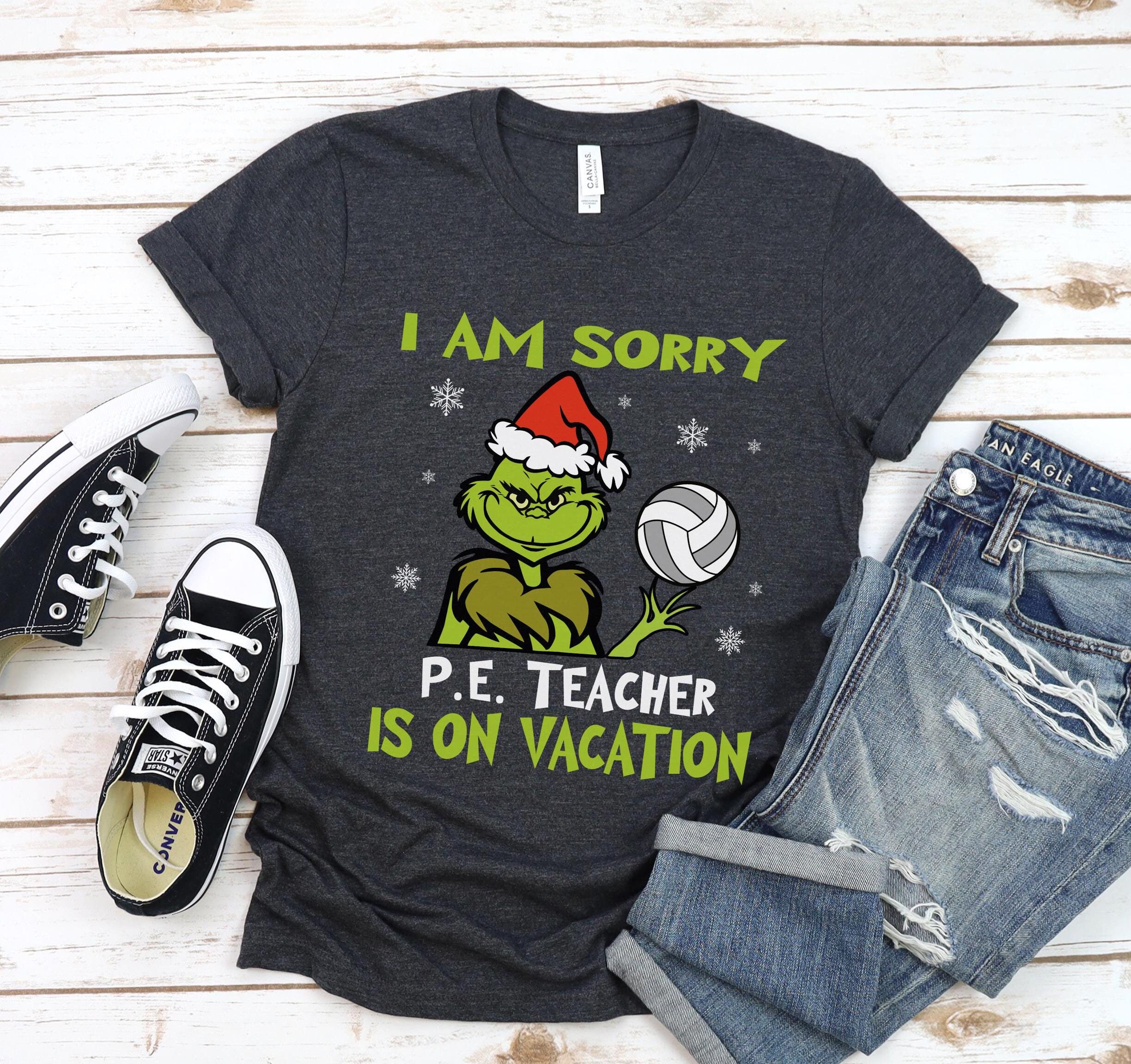 Funny Grinchmas Physical Education Teacher Shirt, Cool P.E. Teacher ...