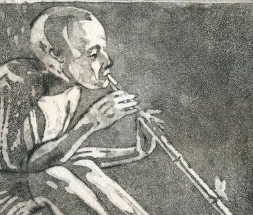 Engraving "JESTER" /fou King/Jester/court jester/minstrel/printmaking ...