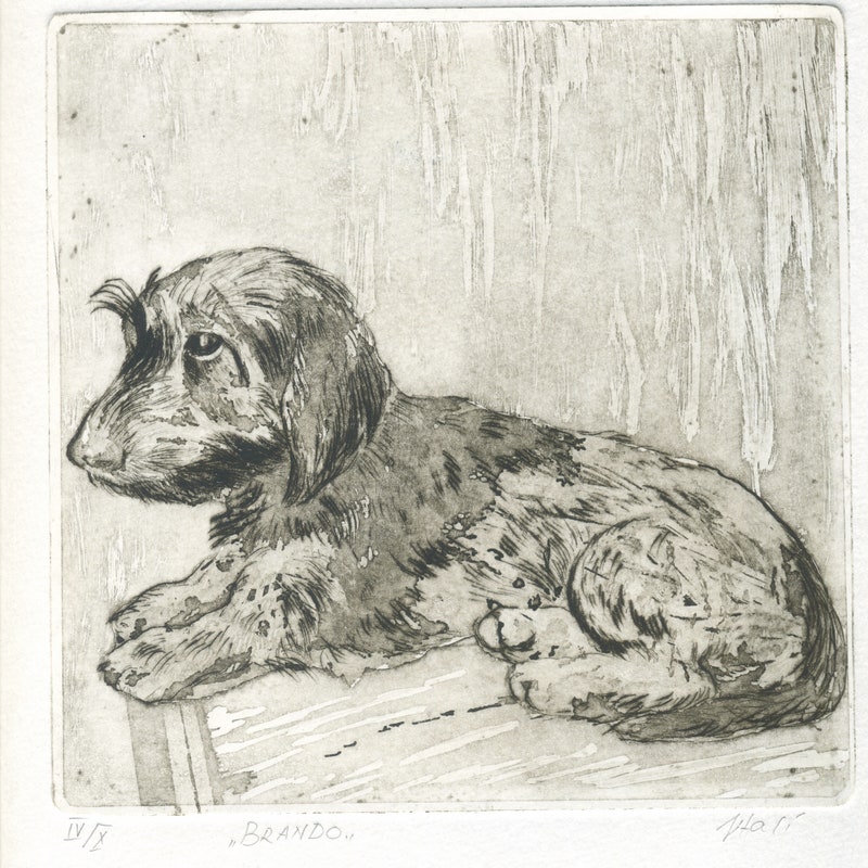 Dog Etching - Etsy