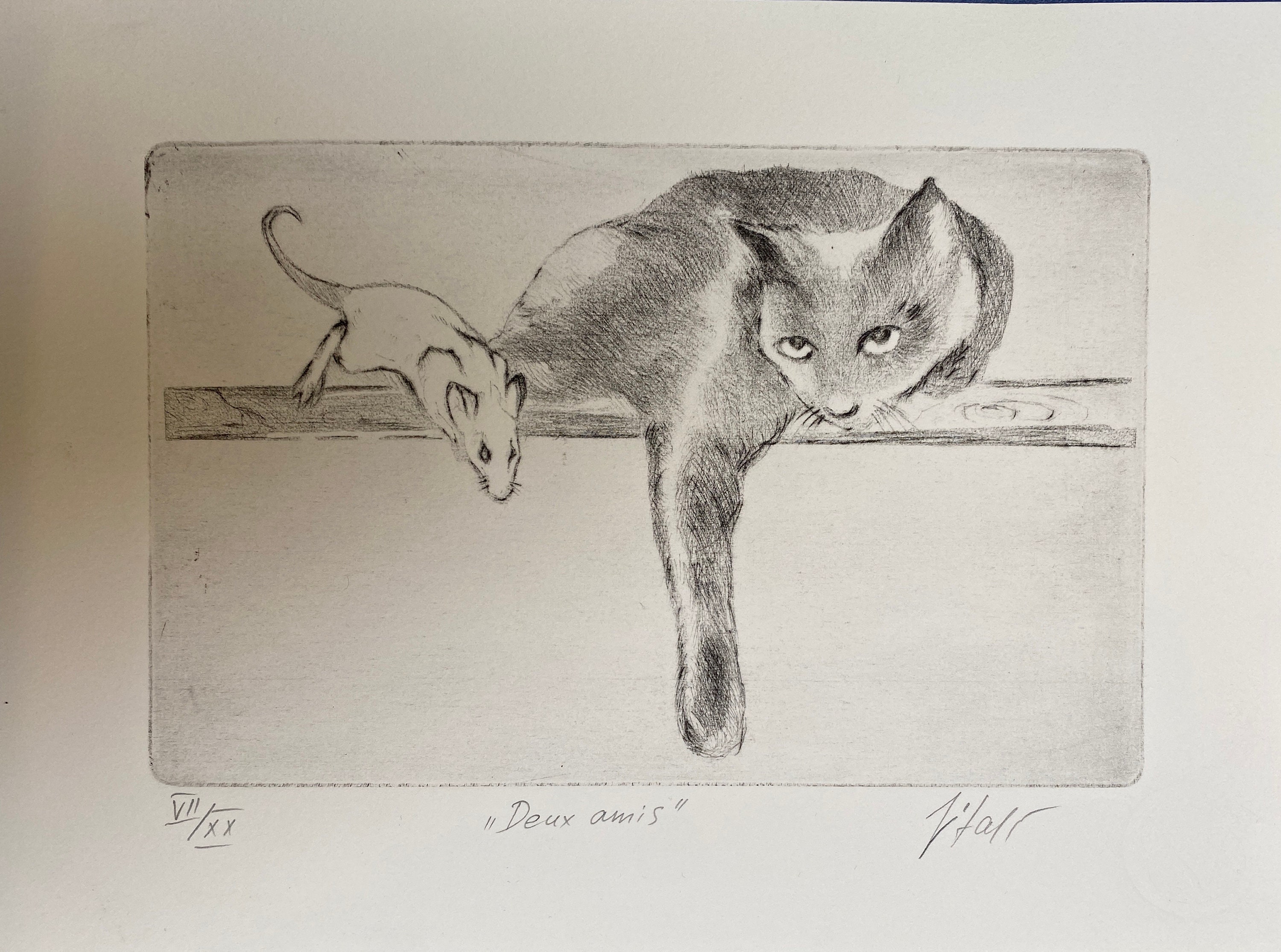 Original Etching "Two friends" sold by Brian Powell | SKU 47348543 | 35 ...