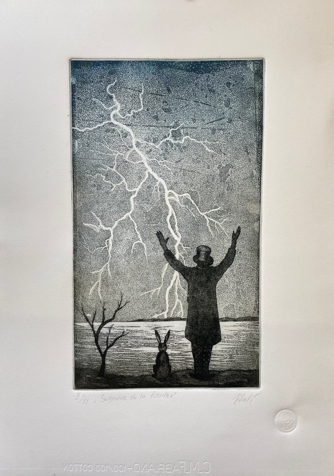 Original Etching lord of Lightning. Printmaking - Etsy
