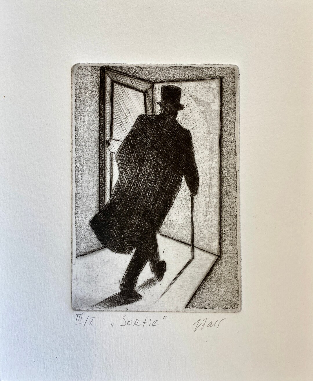 Engraving exit Etching and Dry-point, Original, Numbered and Signed Etching. - Etsy UK