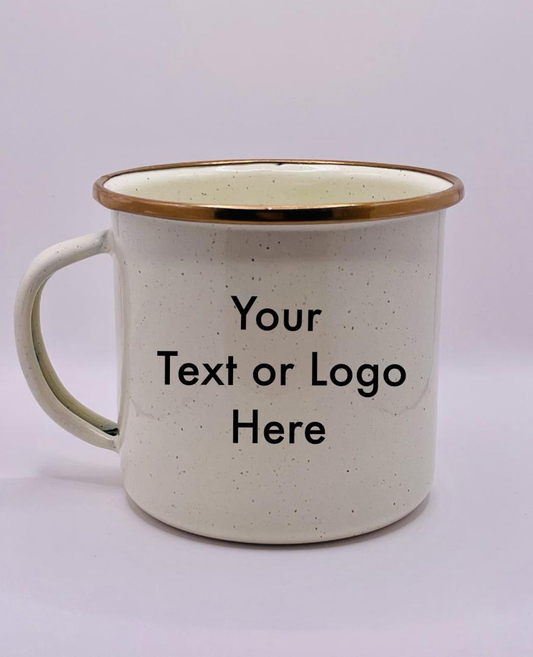 Custom Enamel Mug, Handcrafted Beach House Gift, Personalized Text or ...
