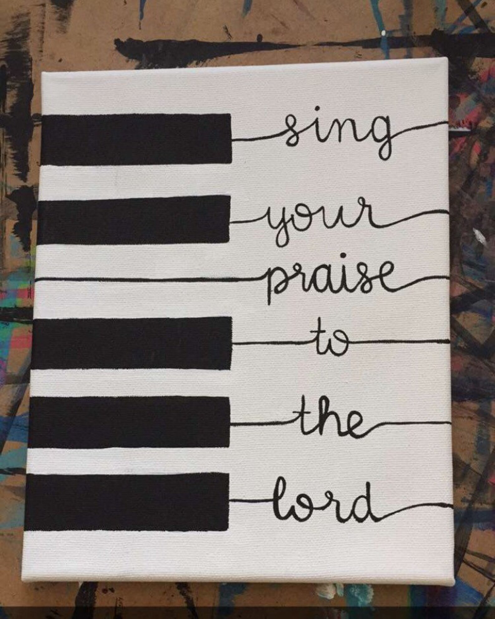 Religious Sign Music Decor Scripture Sign Sing Your Praise | Etsy