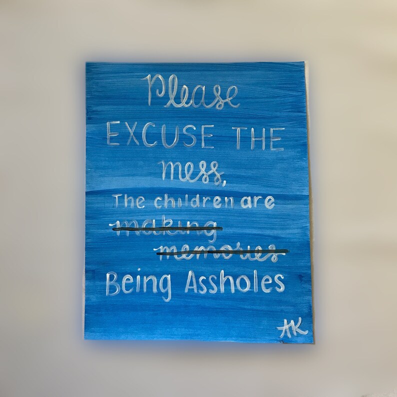 Funny Parenting Sign Gift For Mom Gift For Dad Living Room Etsy Funny Parenting Sign Gift For Mom Gift For Dad Living Room Etsy
