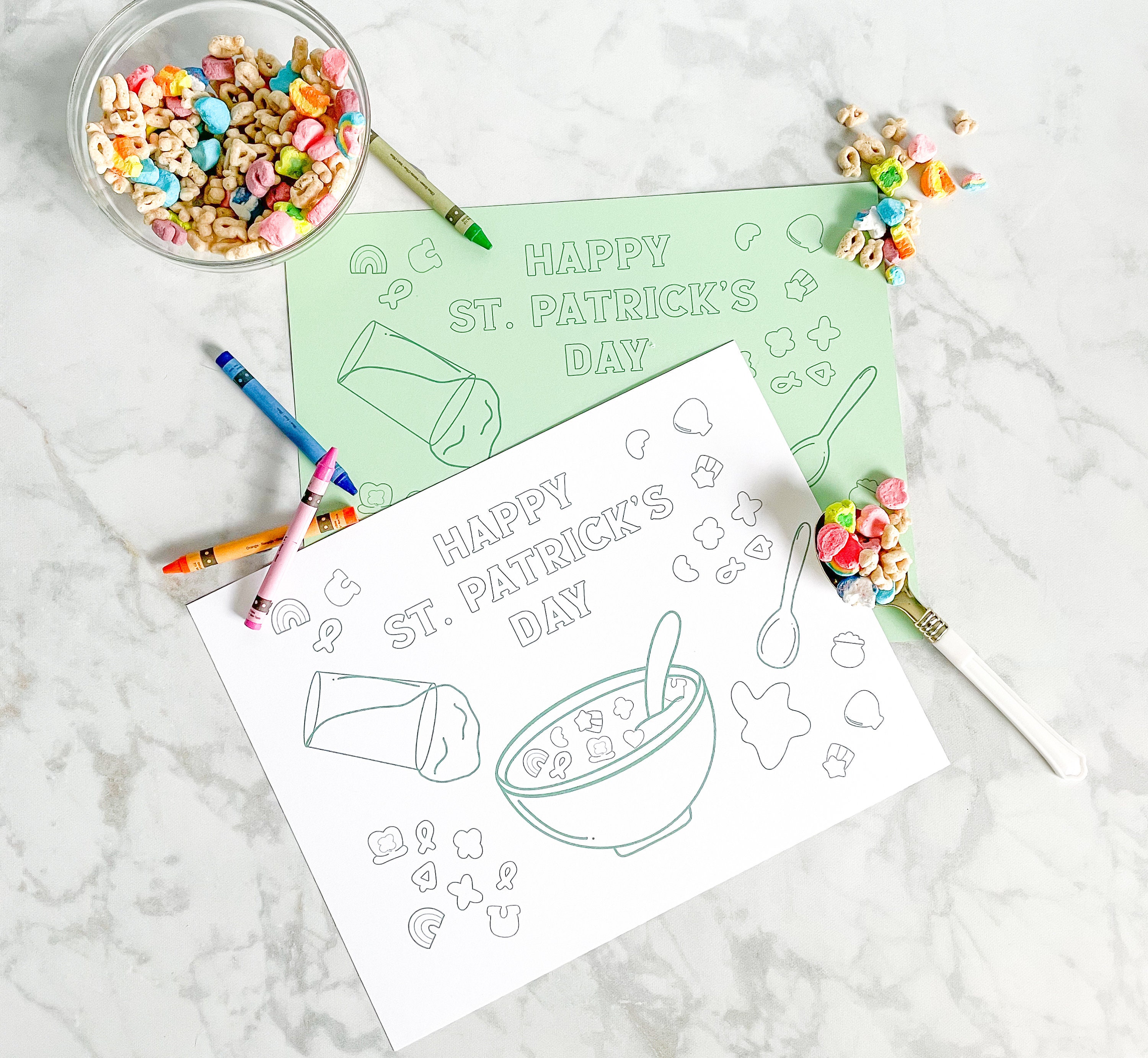 St Patricks Day Printable Placemat St Patricks Day Coloring - Etsy