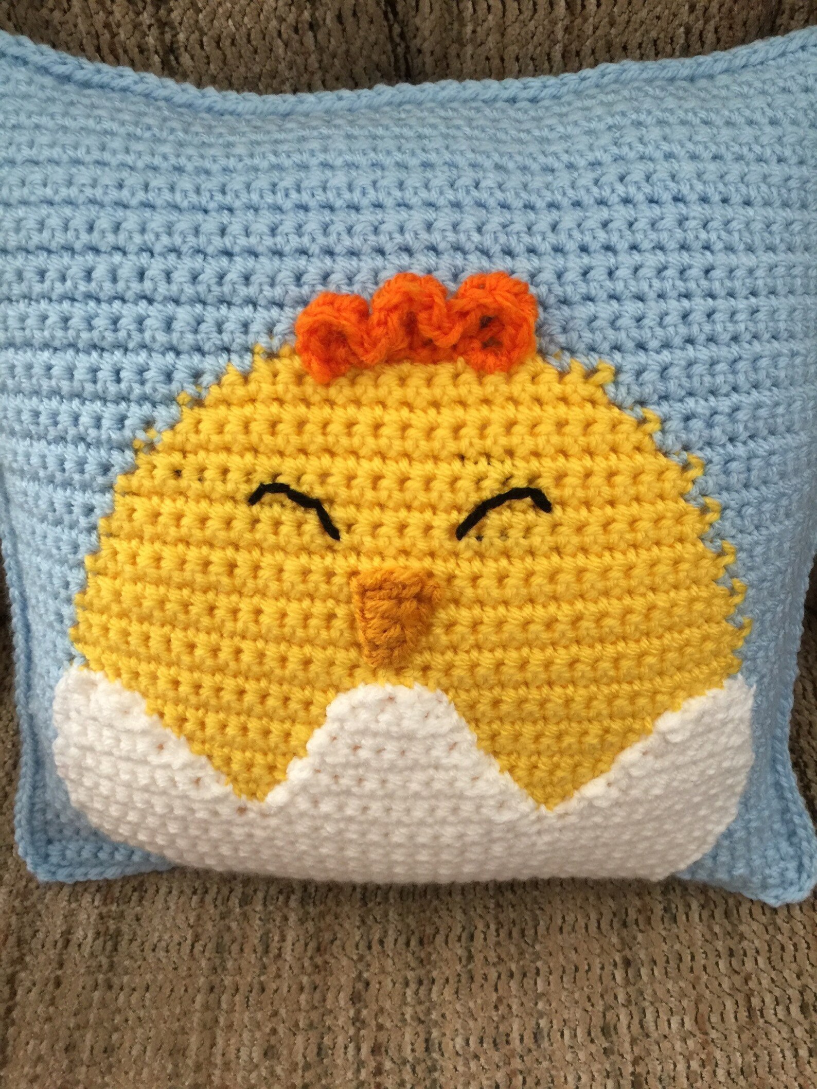 Crocheted Pillow, Stuffed Pillow, Stuffed Chicken Pillow - Etsy
