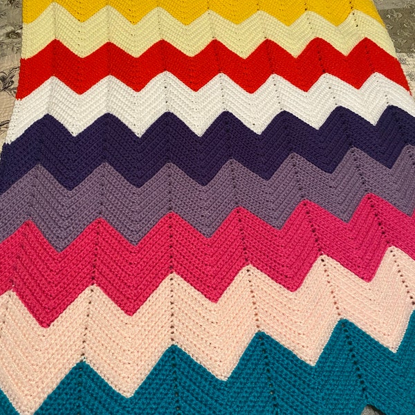 Chevron Afghan - Etsy