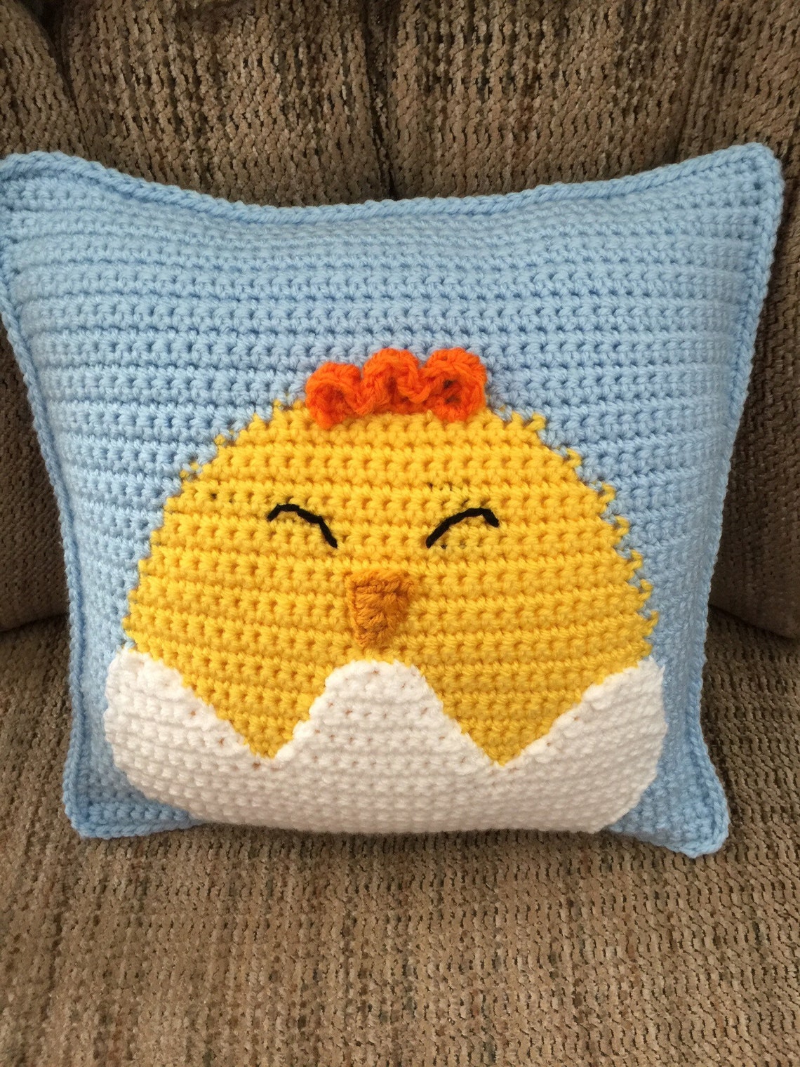 Crocheted Pillow, Stuffed Pillow, Stuffed Chicken Pillow - Etsy