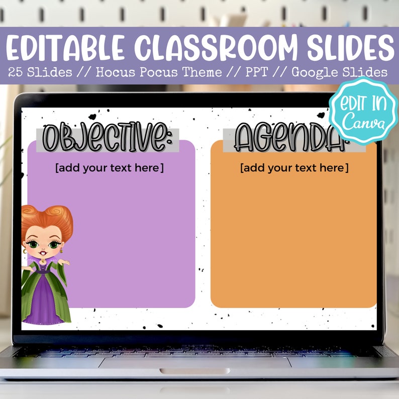 EDITABLE Classroom Slides Template | Hocus Pocus | Teacher Resources ...
