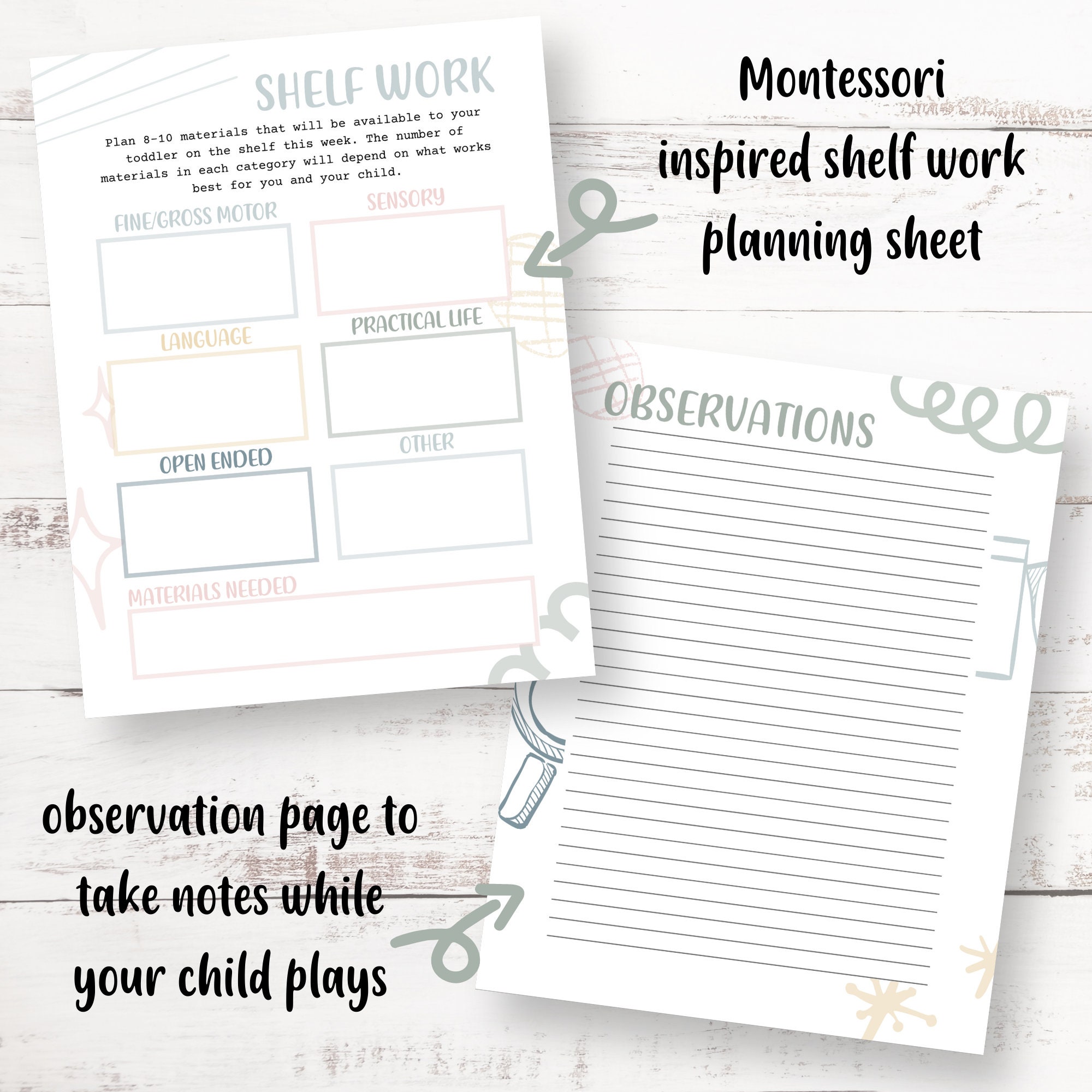 Toddler Activities Planner Montessori Materials Montessori - Etsy