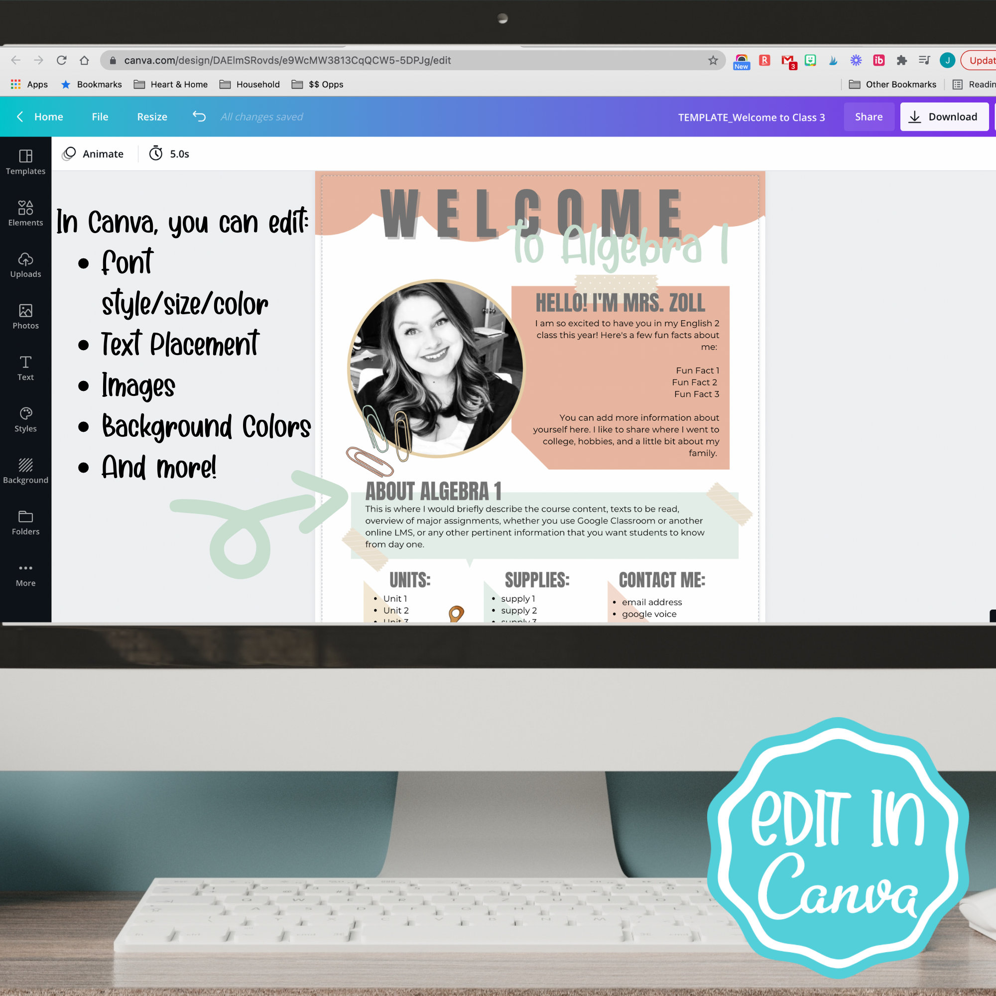 EDITABLE Welcome to Class Template | Back to School Letter | Meet the ...