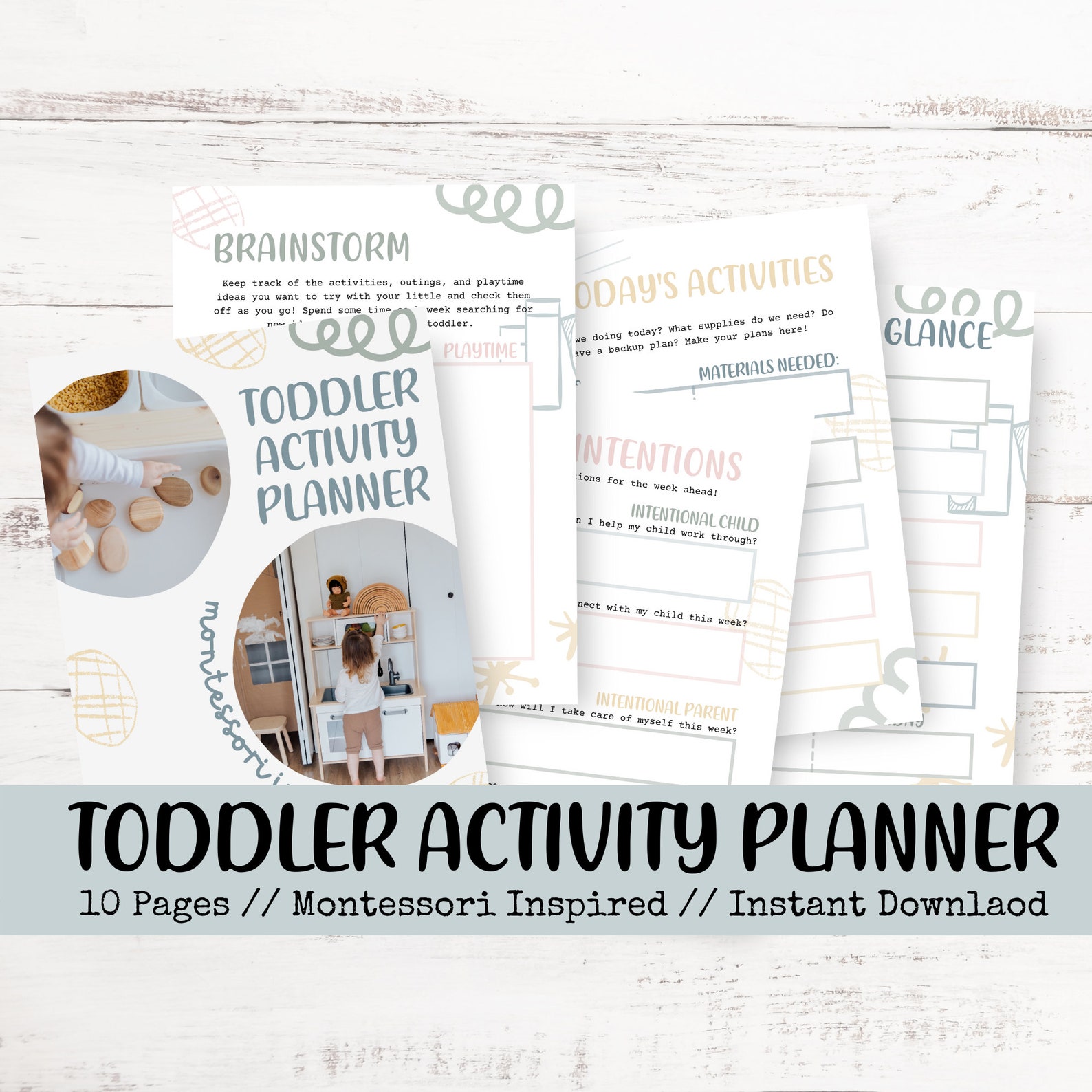Toddler Activities Planner Montessori Materials Montessori - Etsy