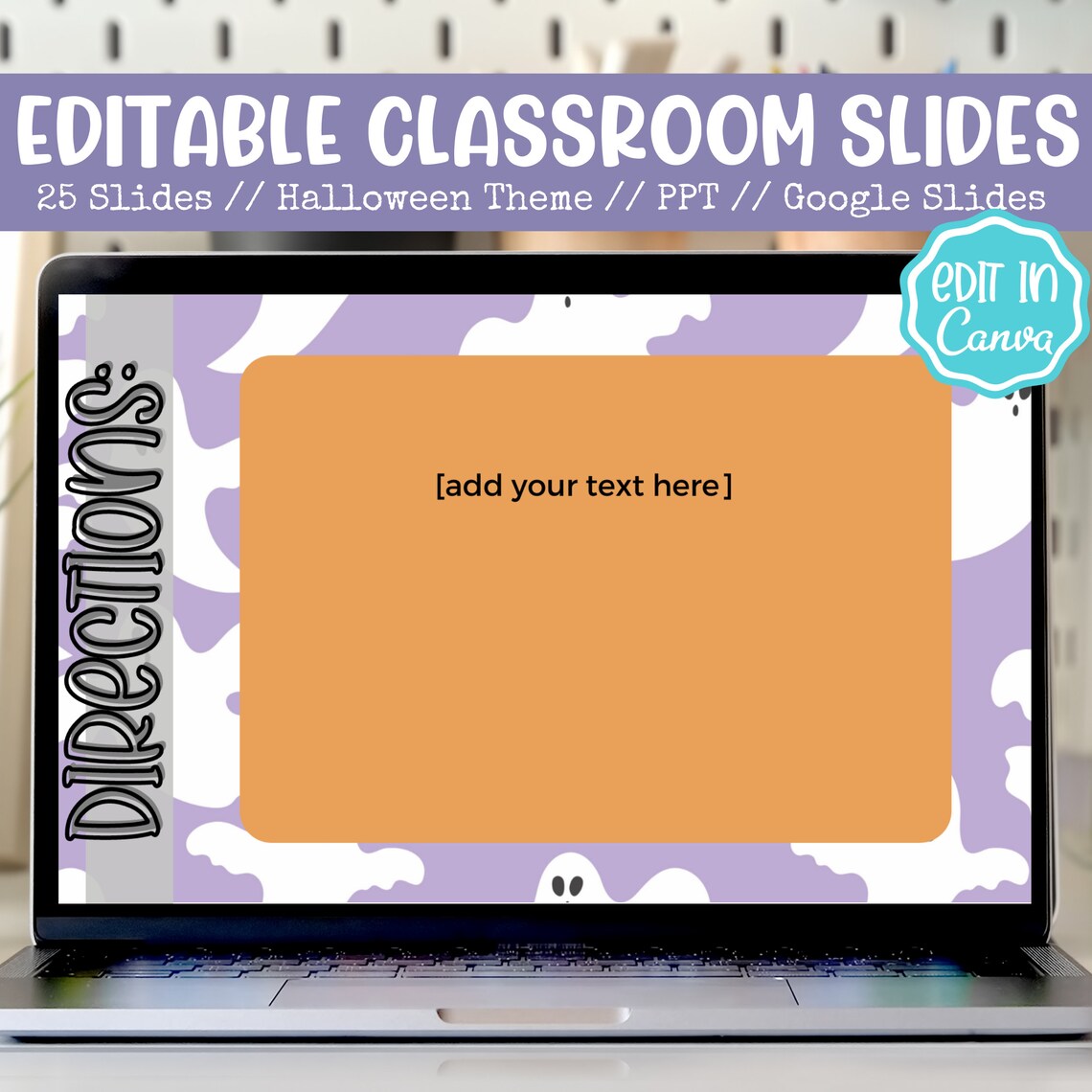 EDITABLE Cute Halloween Slides Template Classroom Slides - Etsy