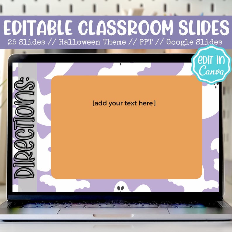 EDITABLE Cute Halloween Slides Template | Classroom Slides | Teacher ...