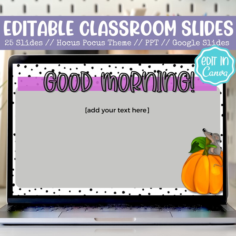 EDITABLE Classroom Slides Template | Hocus Pocus | Teacher Resources ...