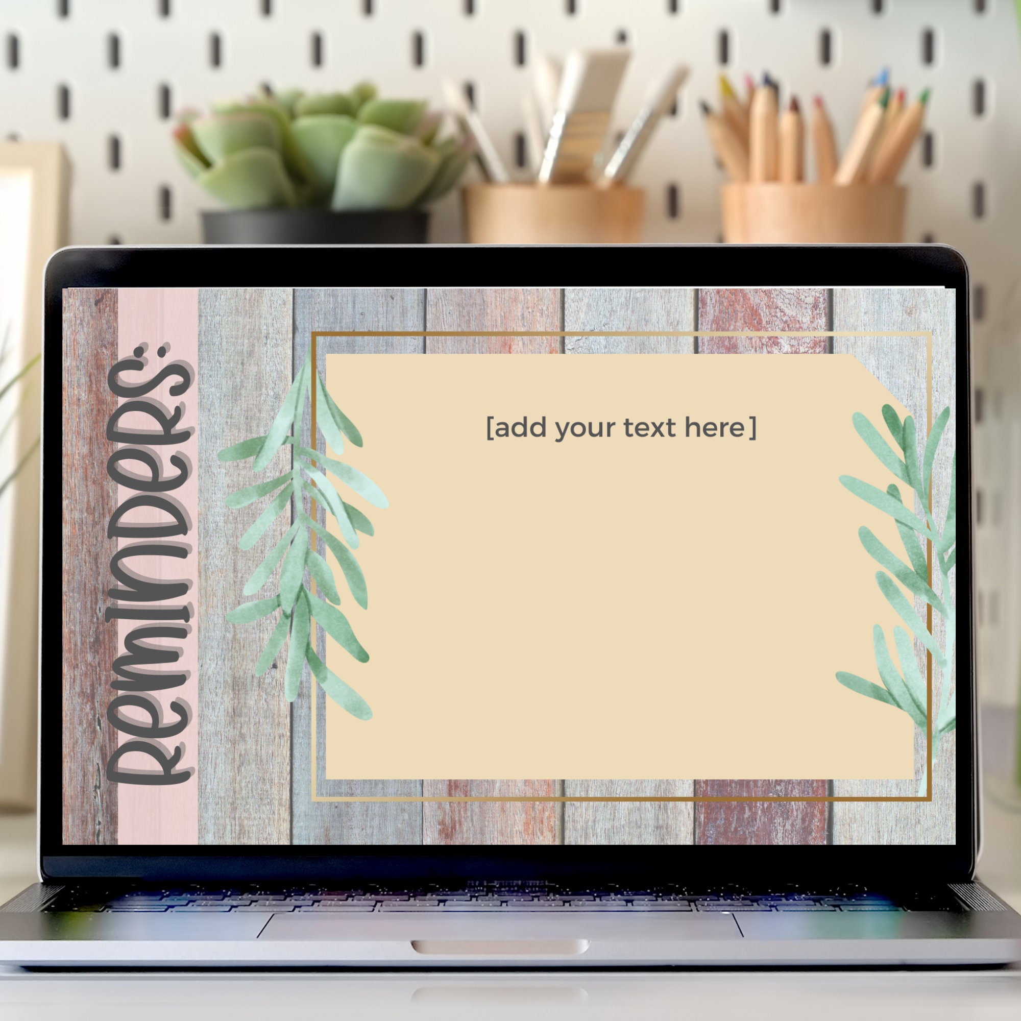 EDITABLE Slide Template | Farmhouse| Teacher Resources | Virtual ...