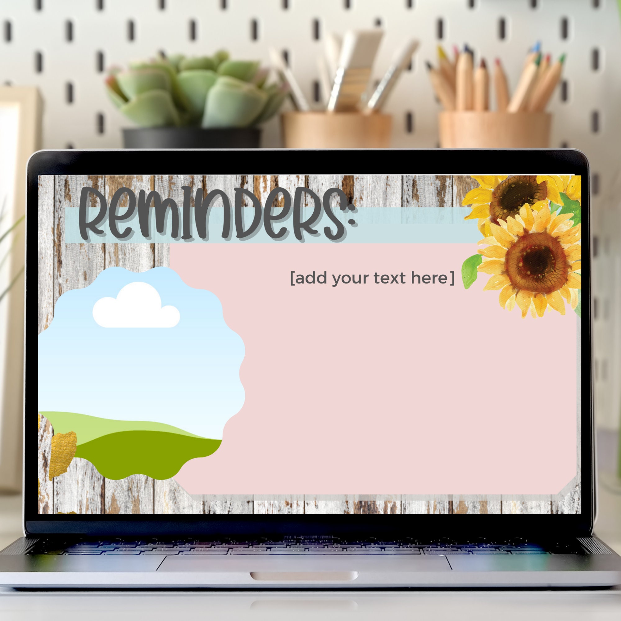 EDITABLE Slides Template | Rustic Sunflower | Elearning | Teacher ...
