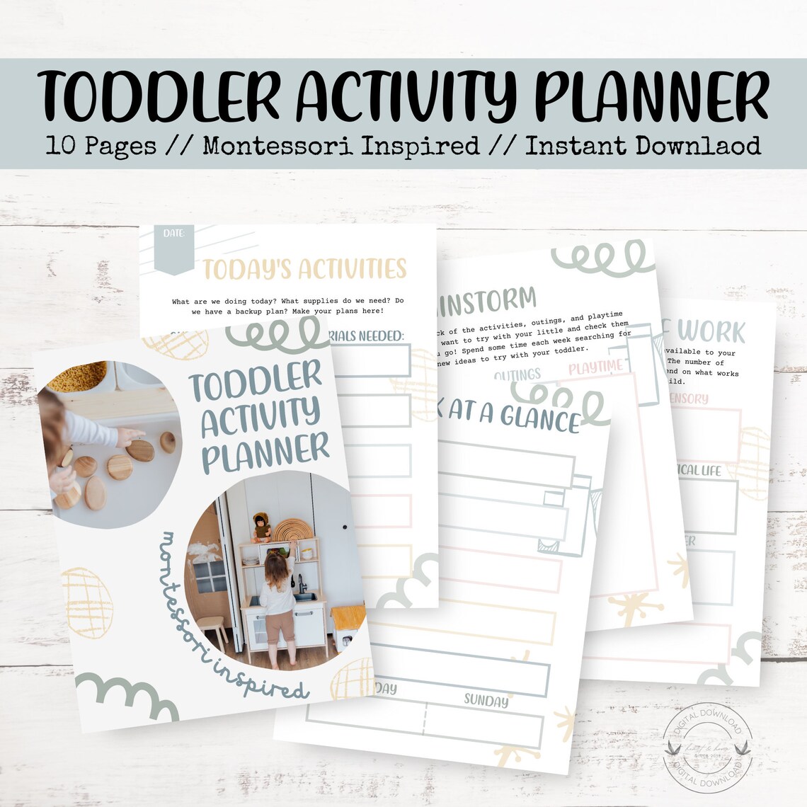 Toddler Activities Planner Montessori Materials Montessori - Etsy