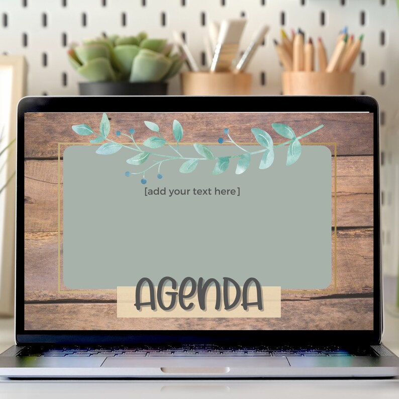 EDITABLE Slide Template | Farmhouse| Teacher Resources | Virtual ...
