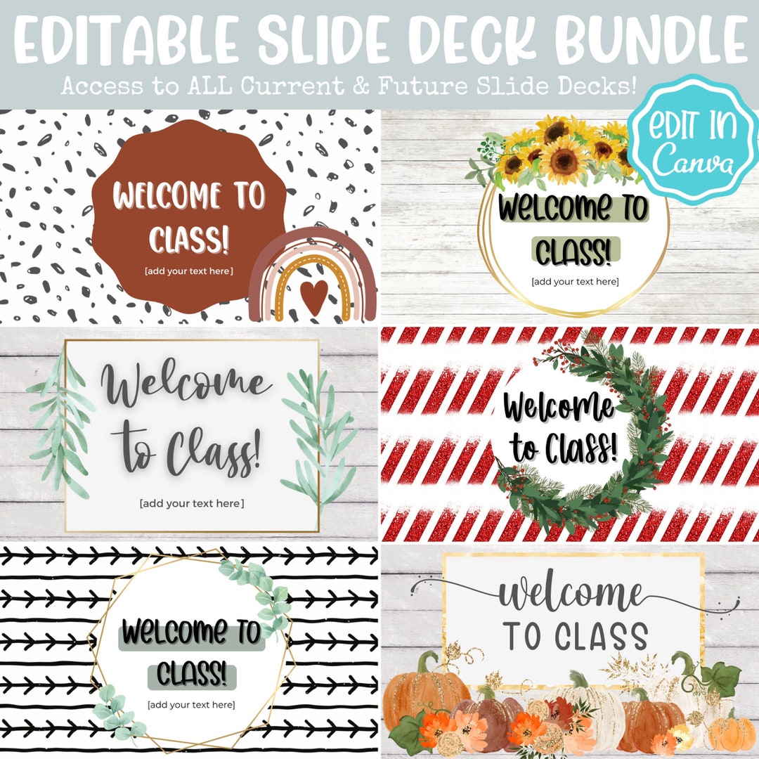 EDITABLE Slides Bundle | Classroom Slides | Powerpoint Template ...
