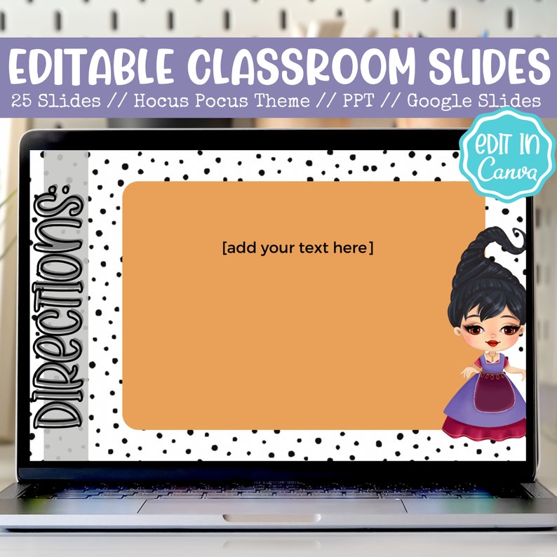 EDITABLE Classroom Slides Template | Hocus Pocus | Teacher Resources ...