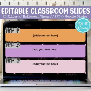 EDITABLE Cute Halloween Slides Template | Classroom Slides | Teacher ...