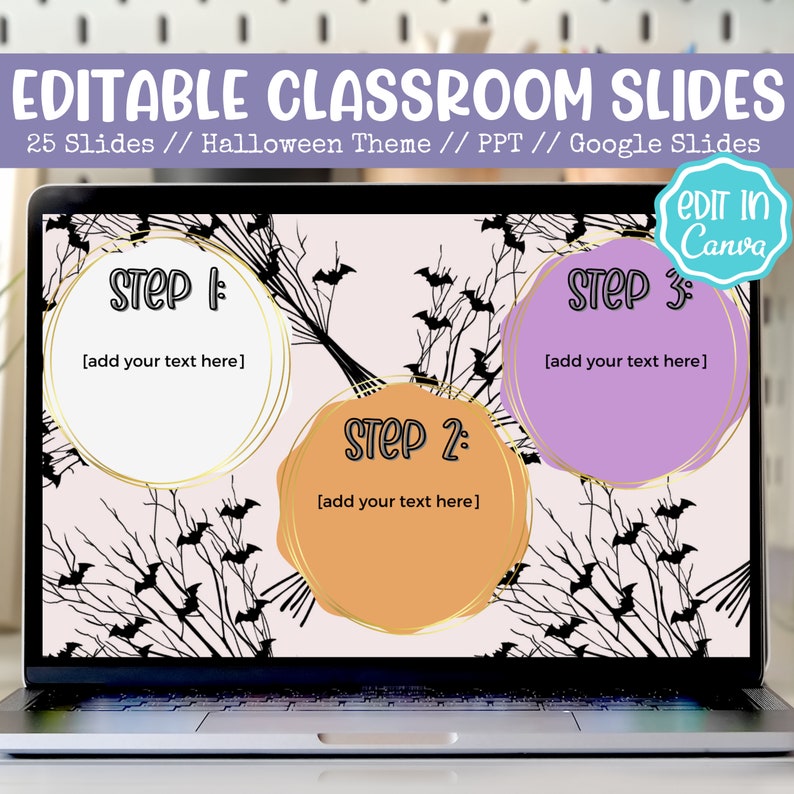 EDITABLE Cute Halloween Slides Template | Classroom Slides | Teacher ...