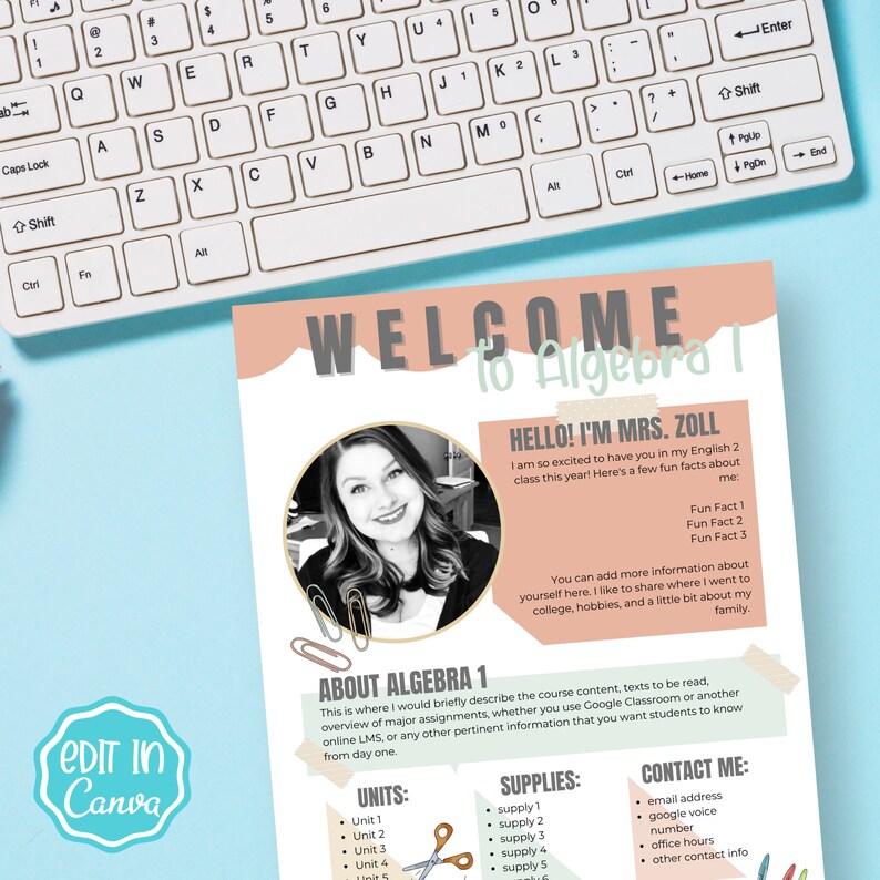 EDITABLE Plantilla de bienvenida a la clase / Carta de regreso - Etsy ...