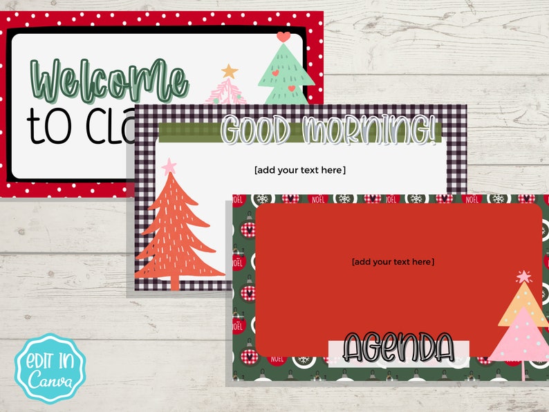 EDITABLE Christmas Slides Template | Powerpoint Template | Teacher ...