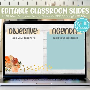 EDITABLE Classroom Slides Template | Pumpkin Theme | Teacher Resources ...