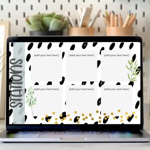 EDITABLE Class Slides Template | Elearning | Botanical | Teacher ...