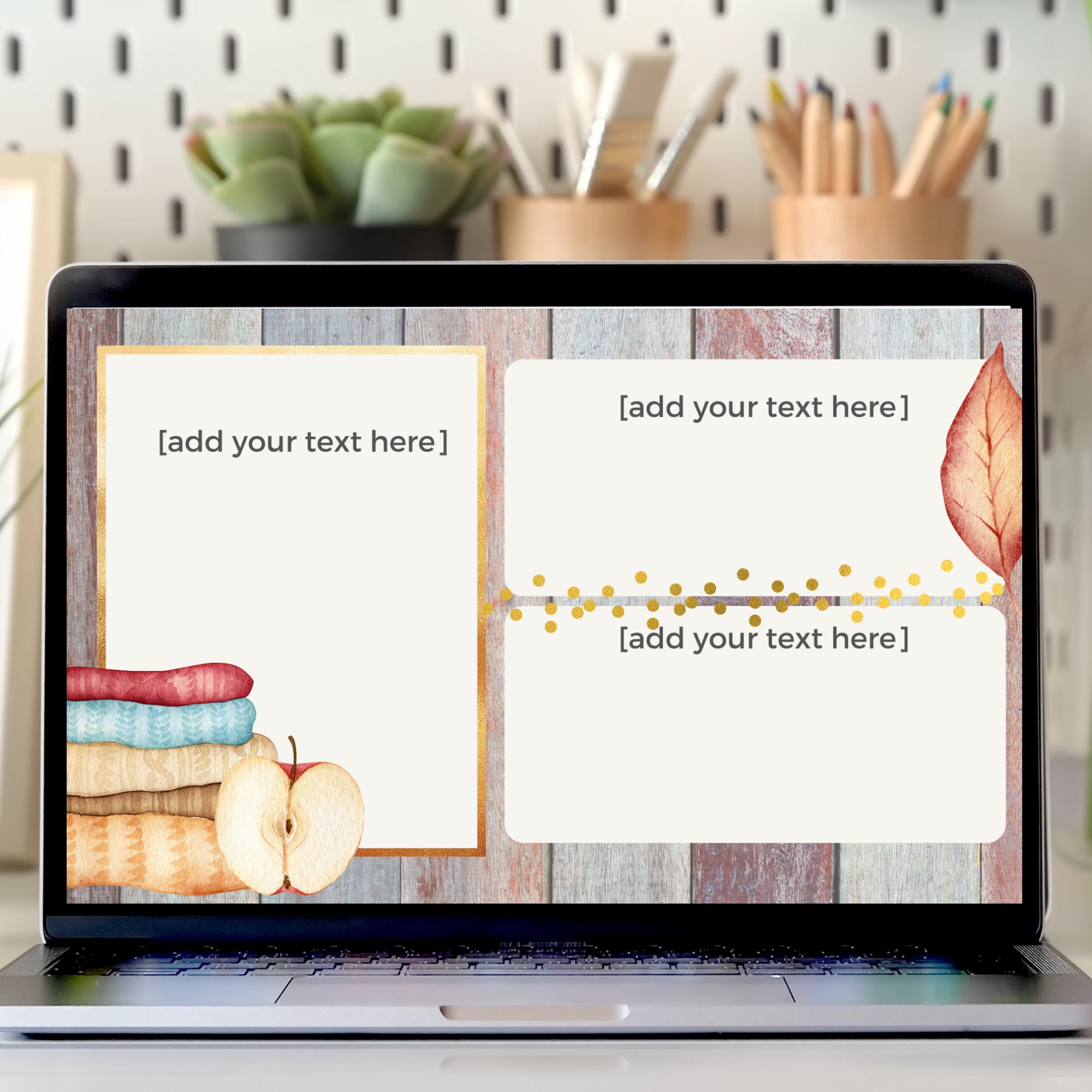 EDITABLE Class Slide Template Autumn Farmhouse Teacher Resources ...