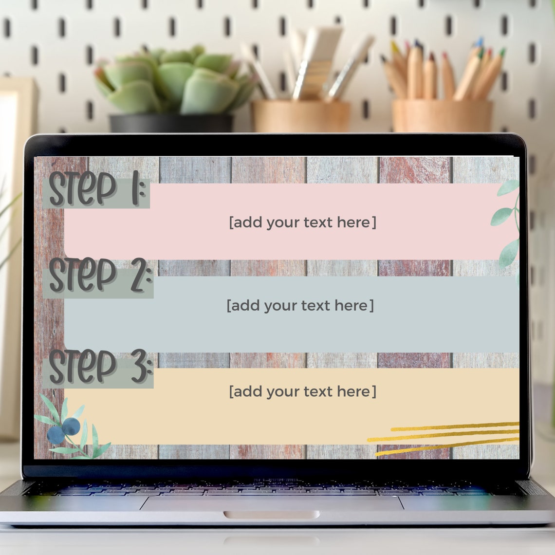 EDITABLE Slide Template Farmhouse Teacher Resources | Etsy