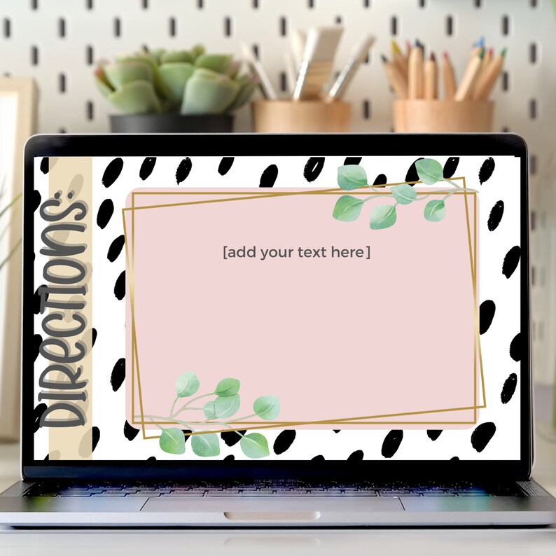 EDITABLE Class Slides Template | Elearning | Botanical | Teacher ...