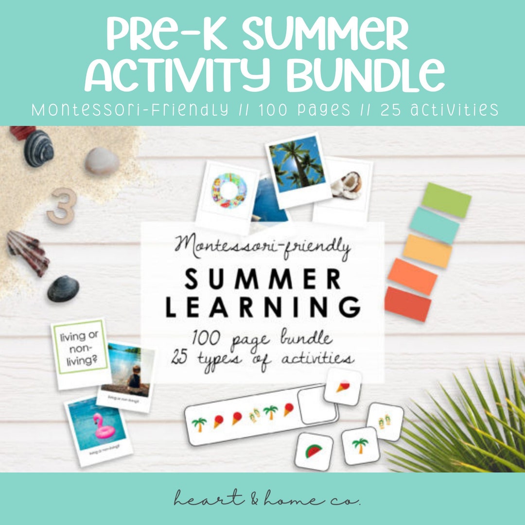 DIGITAL DOWNLOAD Summer Learning Bundle for Preschool & Kindergarten ...