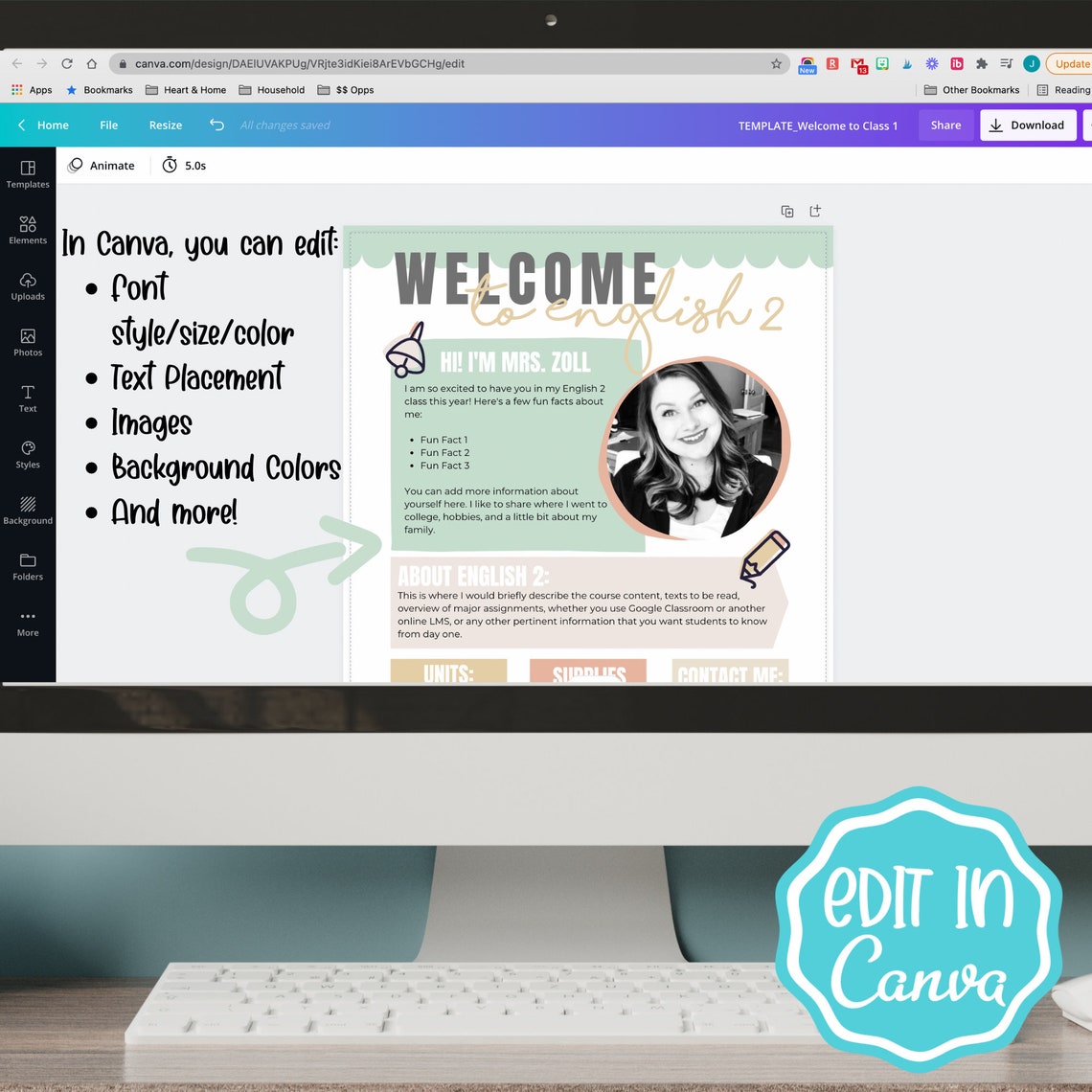 EDITABLE Meet the Teacher Template Back to School Teacher Bundle ...