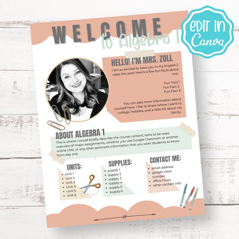 EDITABLE Welcome to Class Template | Back to School Letter | Meet the ...