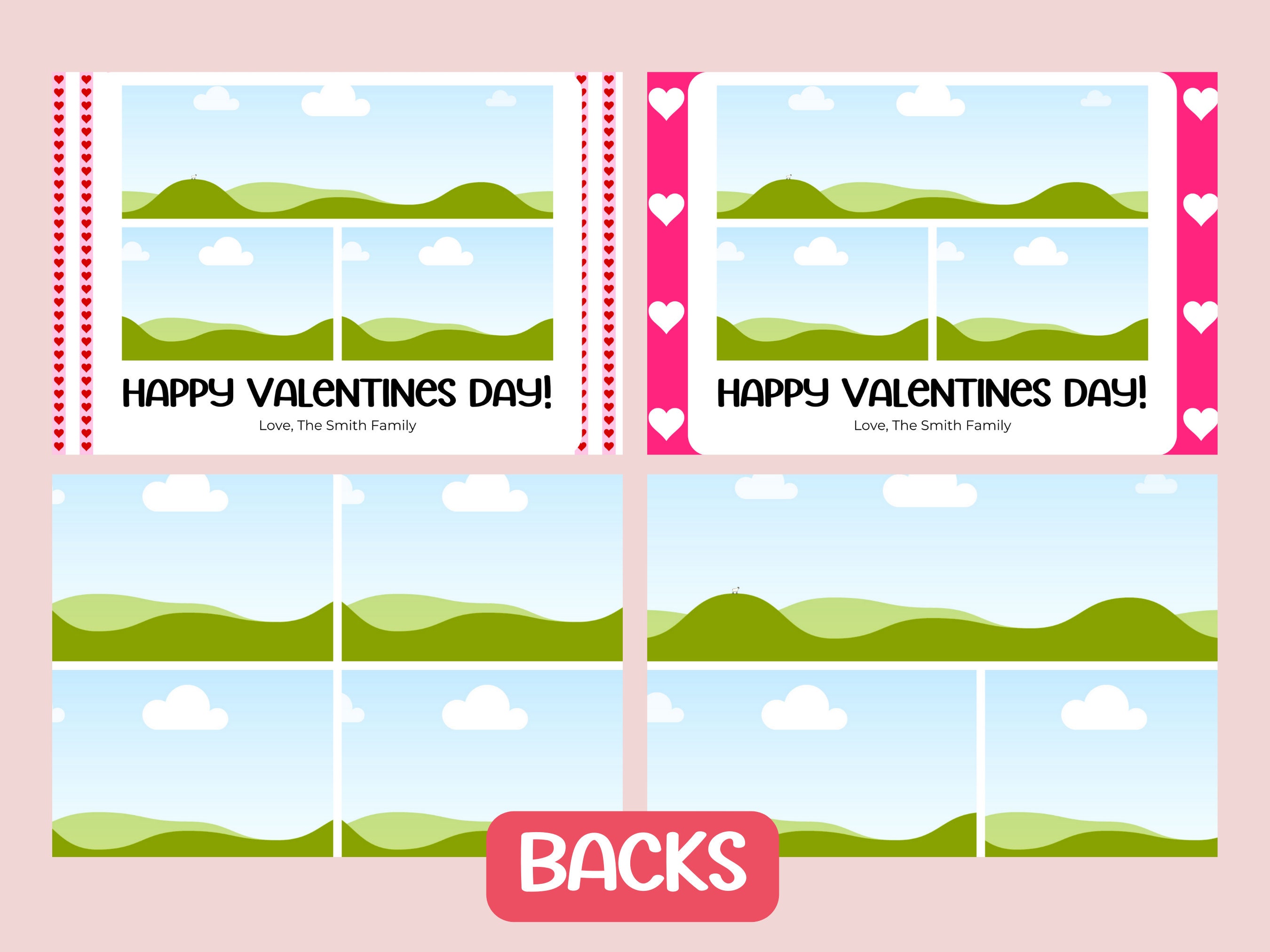 EDITABLE Retro Valentine's Day Card Bundle Printable Valentine's Card ...
