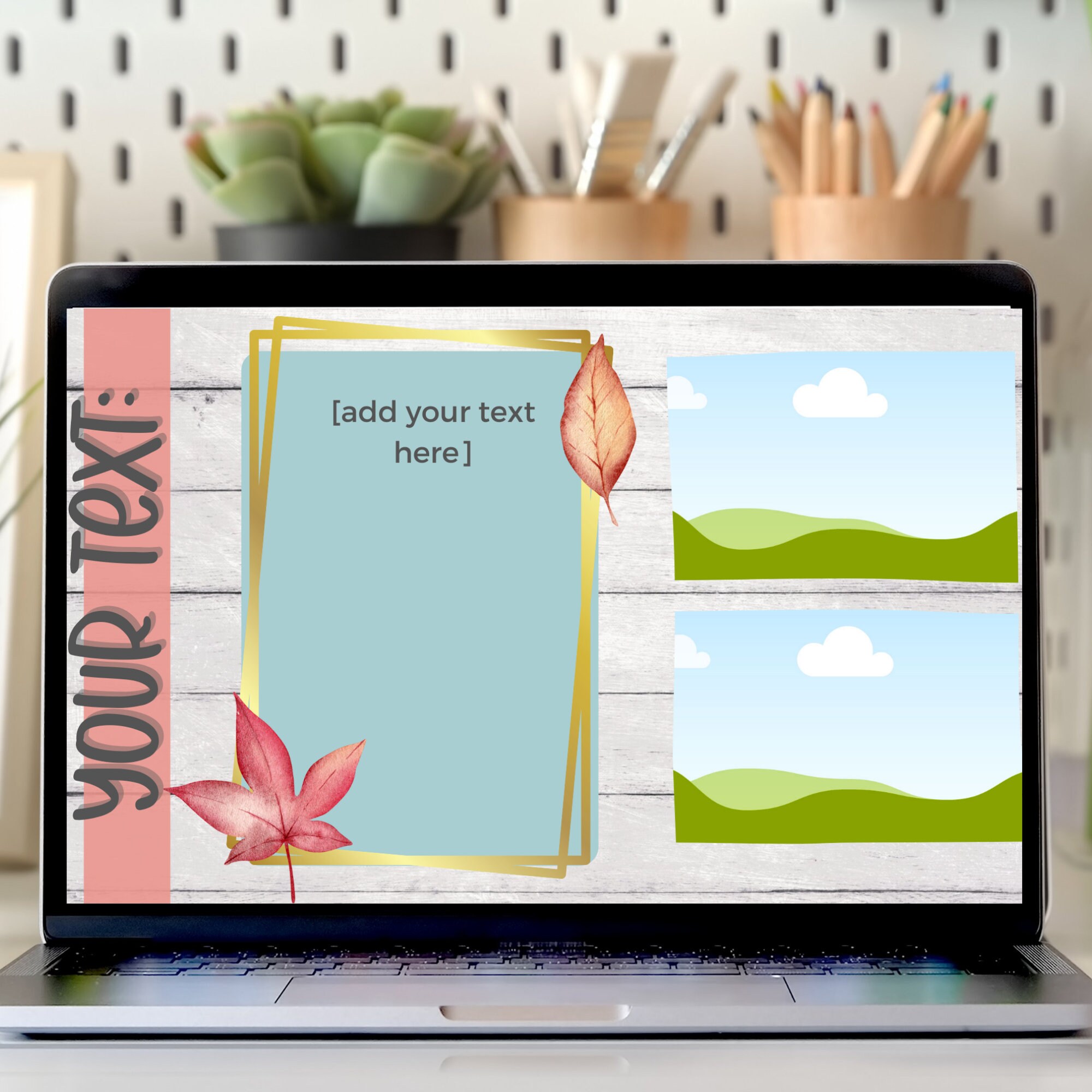 EDITABLE Class Slide Template Autumn Farmhouse Teacher Resources ...