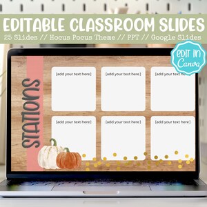 EDITABLE Classroom Slides Template | Pumpkin Theme | Teacher Resources ...